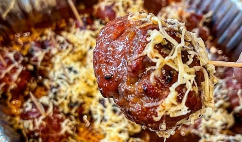 BBQ Bob’s All Beef Grilled Meatballs with Shredded Smoked Gouda | BBQ Guru